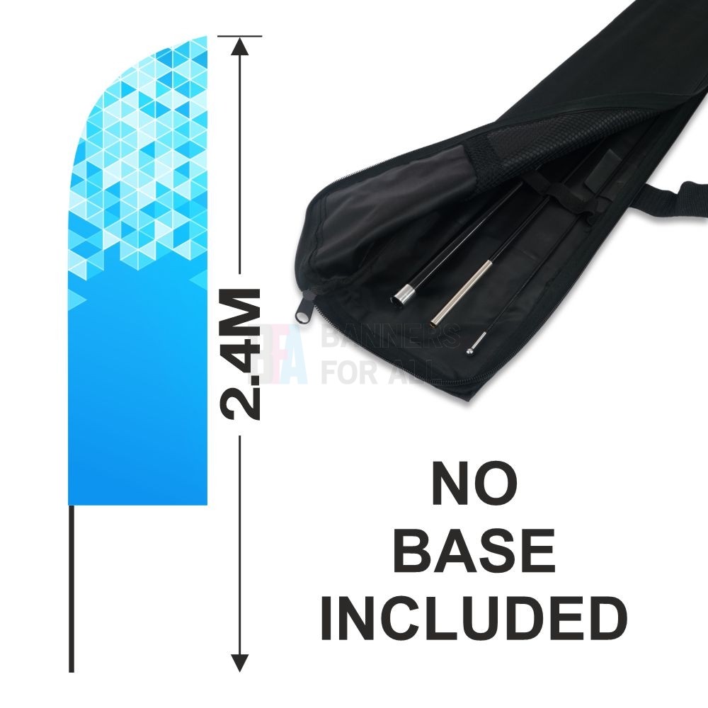 2.4m Feather Banner Kit with No Base | Banners For All