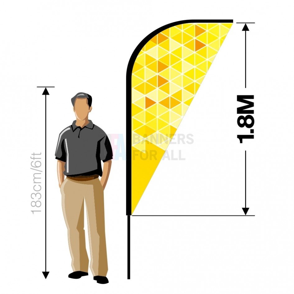 1.8m x 1m Sail Banner (Small) | Sail Banners | Banners For All
