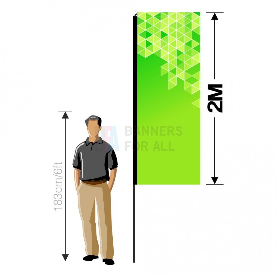 2m x 0.8m Flag Banner | Flag Banners | Banners For All