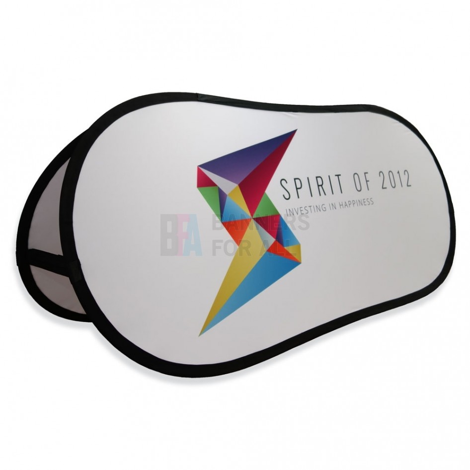 Medium Horizontal (Oval) Pop Up Banner | Pop Out Banners | Banners For All
