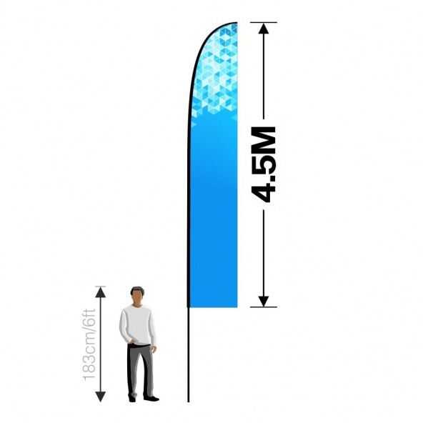 1.8m x 0.6m Feather Banner (Small) | Feather Banners | Banners For All