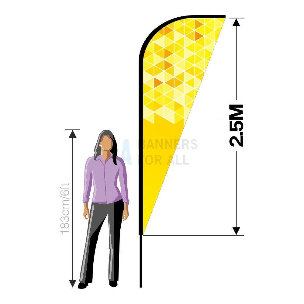 2.5m Sail Banner (Small) | Sail Banners | Banners For All