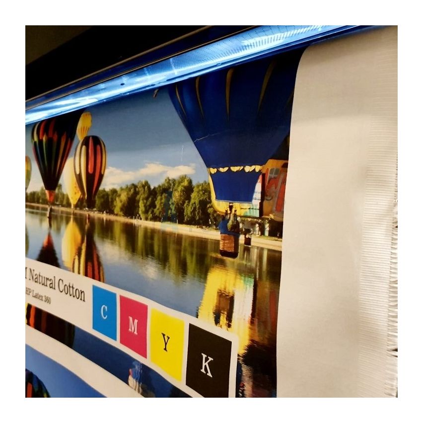 246gsm Warp Satin Cotton Fabric Banner with hems and eyelets | Fabric ...